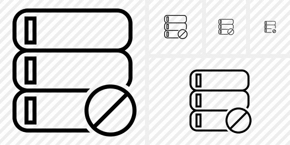 Database Block Icon Outline Black Professional Stock Icon And Free Sets Awicons